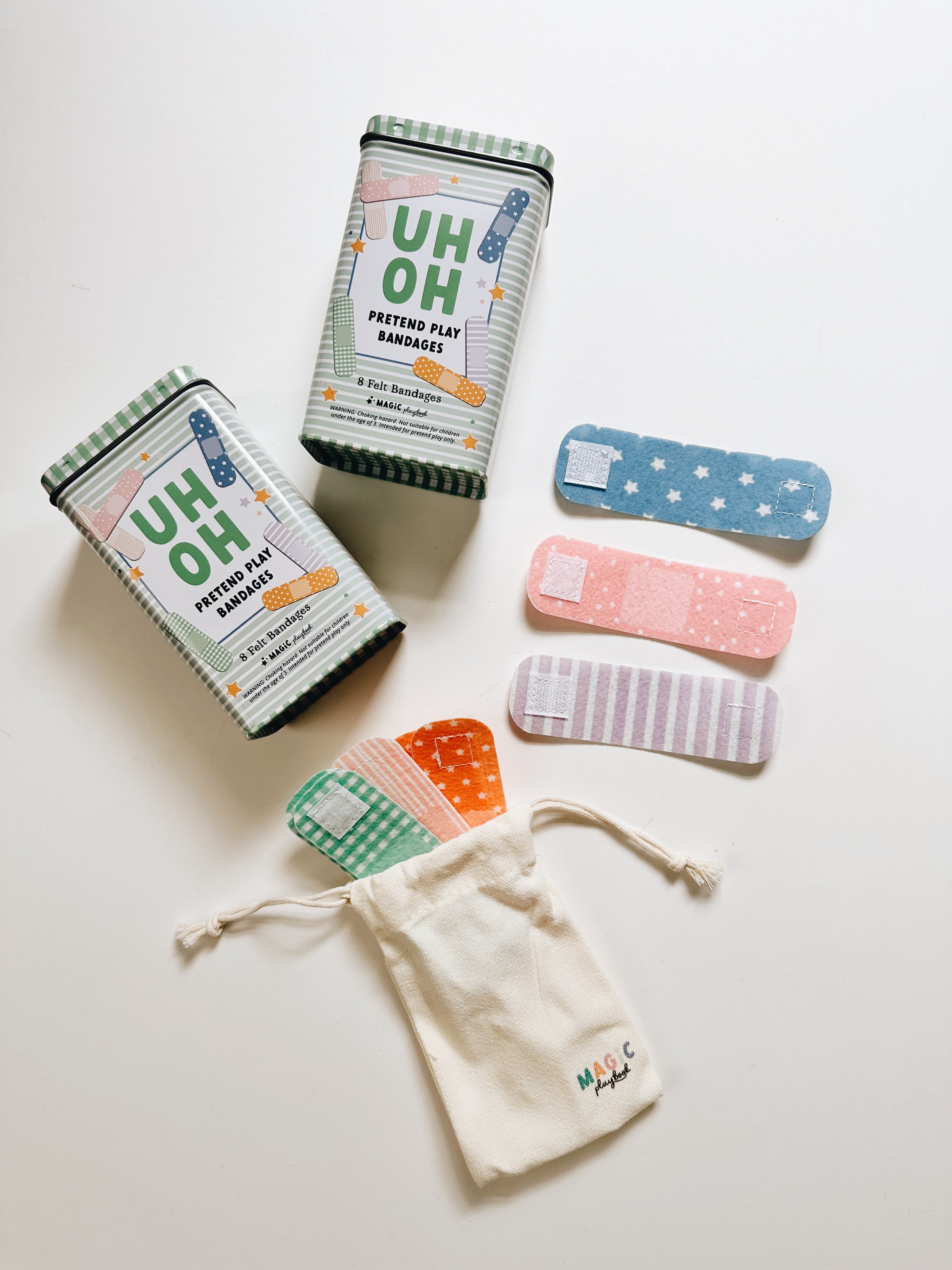 Pretend Play Bandages & Bandaid Tin– Andnest