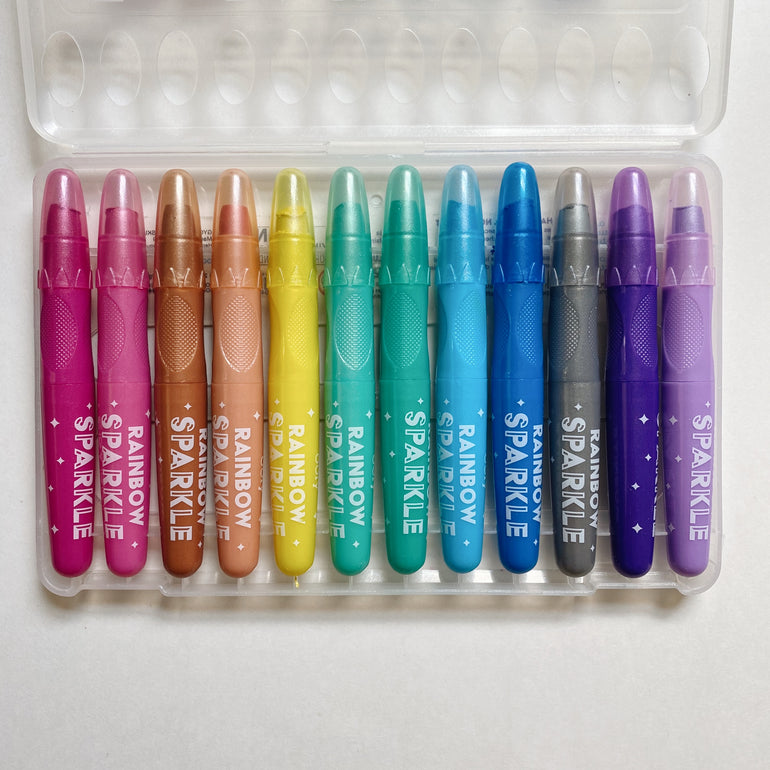 Rainbow Sparkle Metallic Watercolor Gel Crayons– Andnest