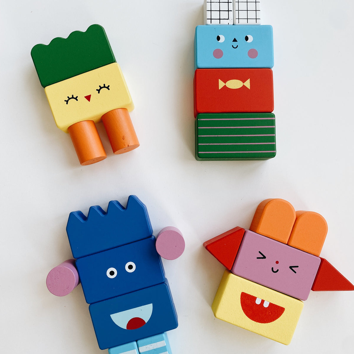 Stack and Mix Wooden Building Blocks | Andnest